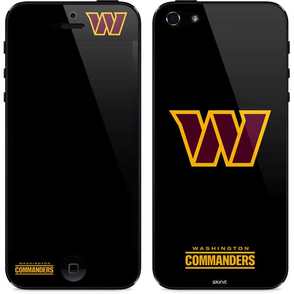 Washington Commanders Black Background Apple iPhone Skin | NFL – Skinit