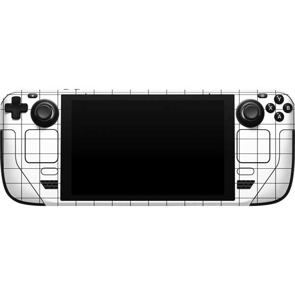 White Grid Steam Deck Handheld Gaming Computer Skin – Skinit